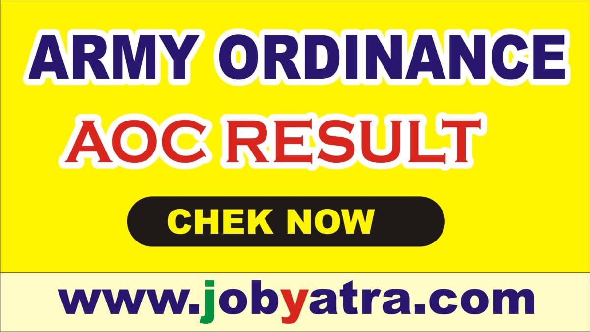 Army Ordnance Corps (AOC) Various Post Result 2024 BIG UPDATE